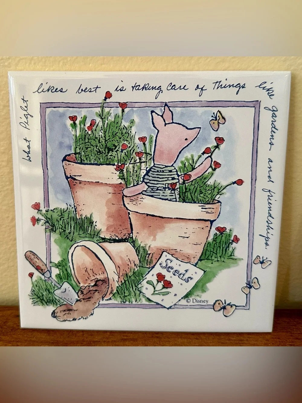 Disney | Other | Disney Classic Winnie The Pooh Ceramic Tile Trivet ...
